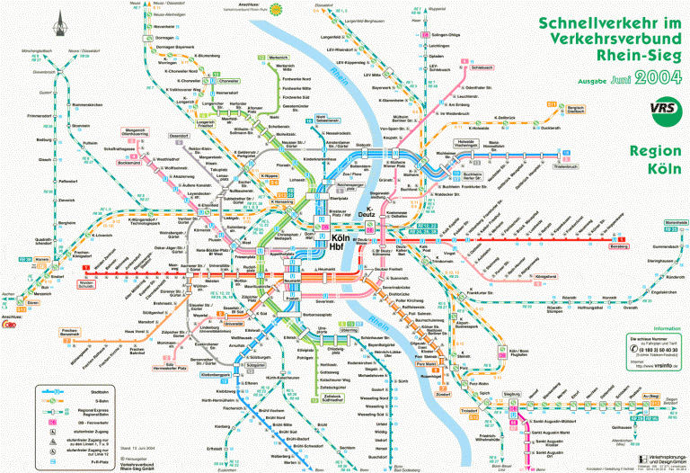Cologne Bonn Metro Map - TravelsFinders.Com